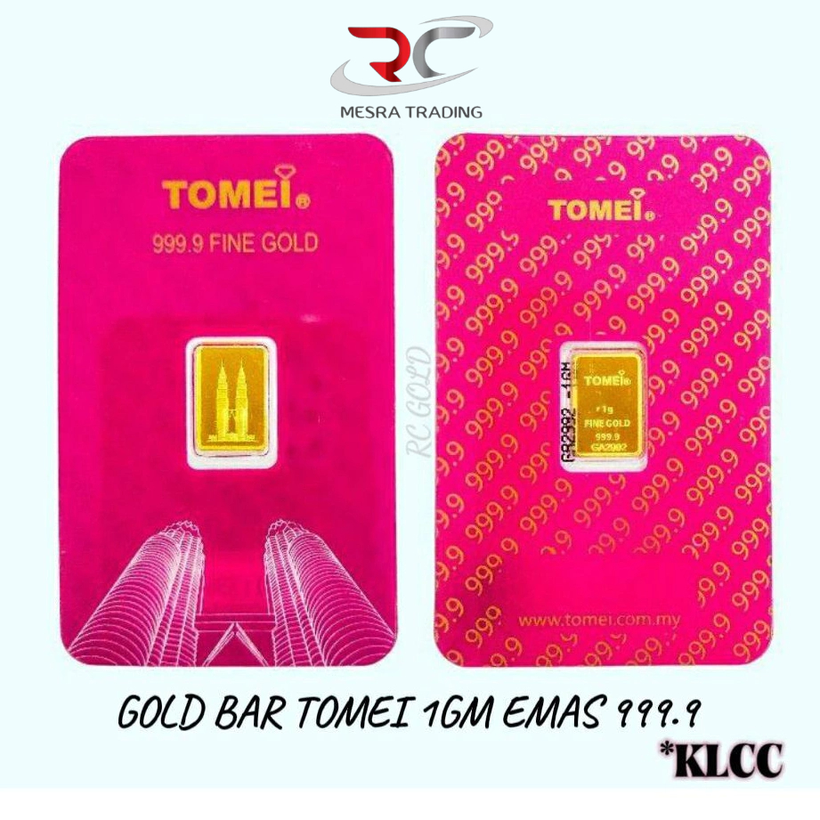 TOMEI GOLD BAR 999.9 1GM KLCC TWIN TOWERS TOMEI WAFER 1G AU999.9 24K ...