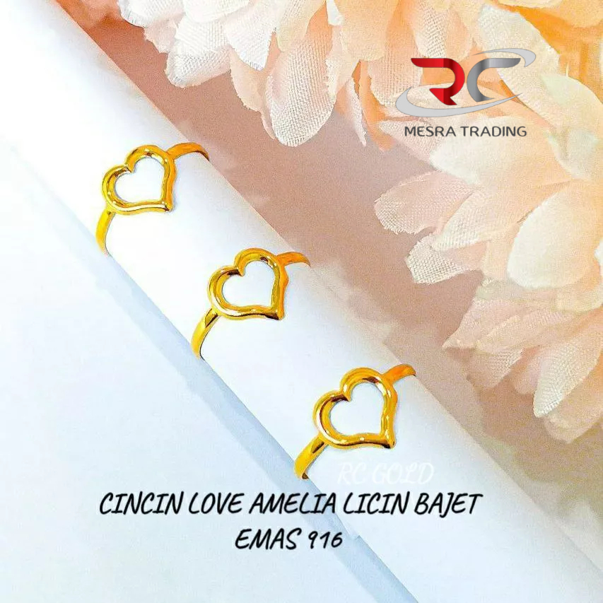 CINCIN LOVE AMELIA LICIN 1C 2C EMAS TULEN 916 CN LOVE LICIN BAJET EMAS ...