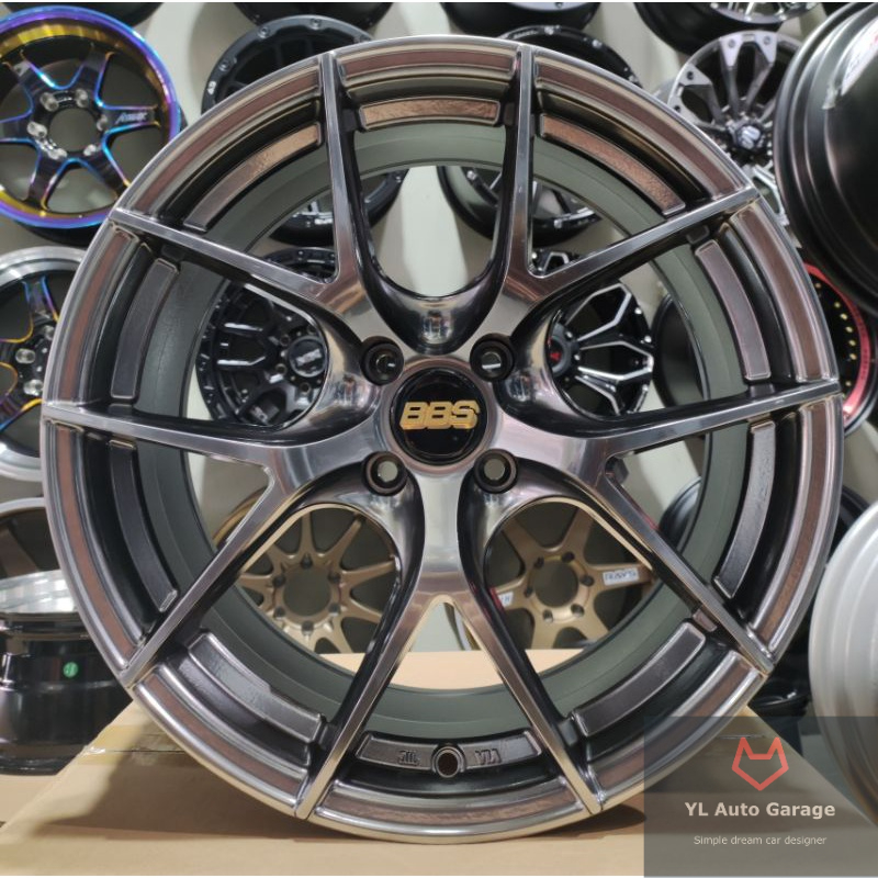 BBS [Hyper Black] Sport Rim 17x8JJ ET38 (4x100) | Shopee Malaysia