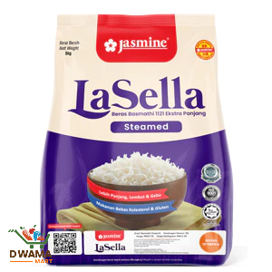 Jasmine La Sella Steam Basmathi 1121 Rice 5kg | Shopee Malaysia