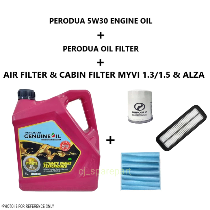 NEW PACKING PERODUA 5W-30 SEMI SYNTHETIC ENGINE OIL 5W30 4L+OIL FILTER ...