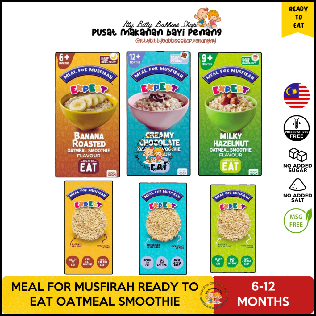 MEAL FOR MUSFIRAH - Ready To Eat Oatmeal Smoothie (6-12months) | Shopee ...