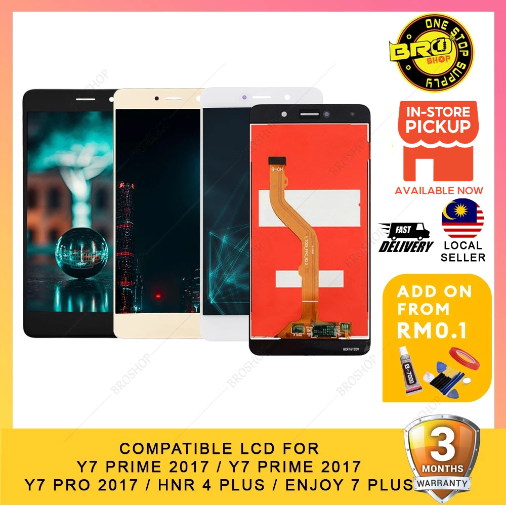 BROSHOP Compatible Lcd For Y7 Prime 2017 Y7 Pro 2017 / Hono 4 Plus ...