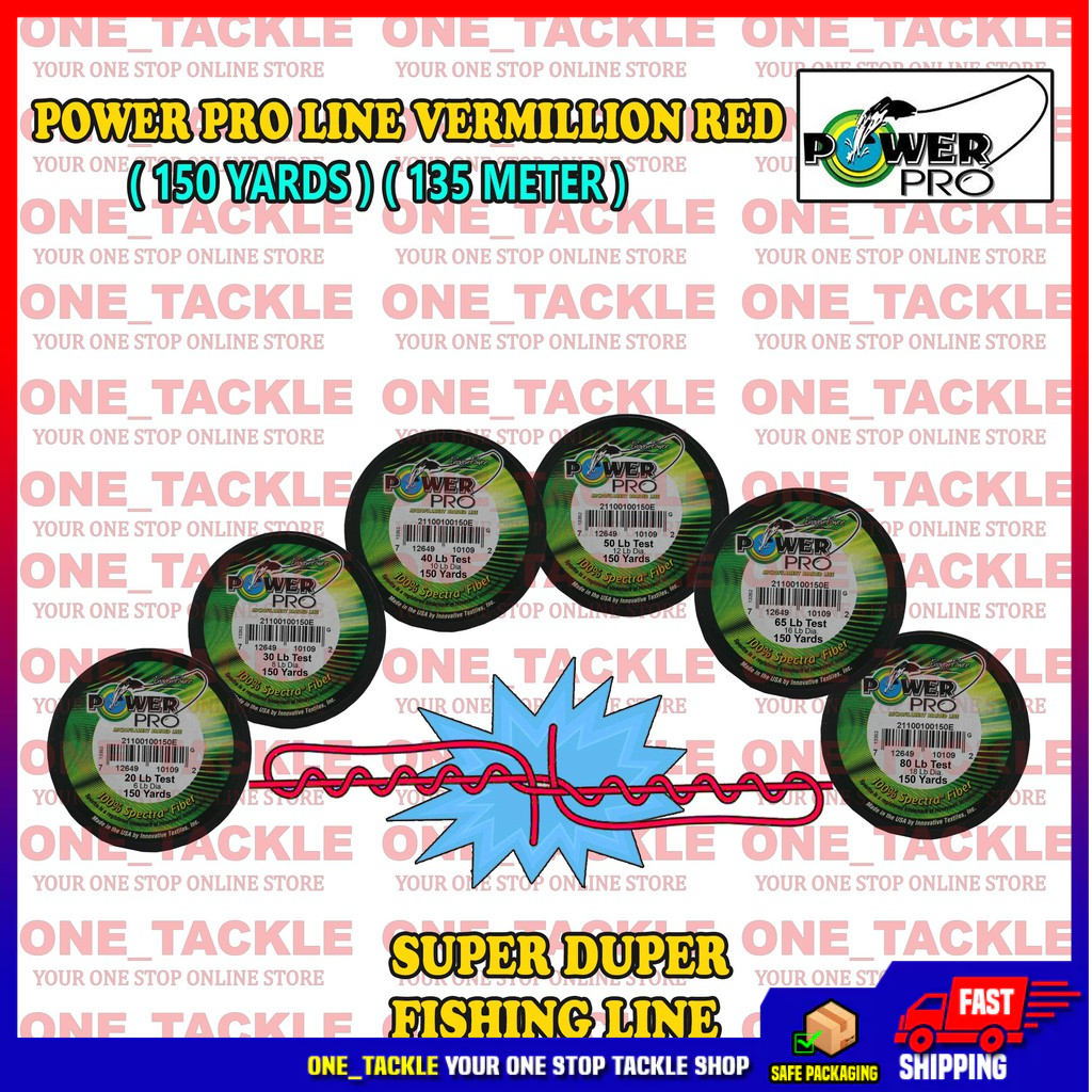 Power PRO Line Vermilion Red 150 yds 135 m made in USA | Shopee Malaysia