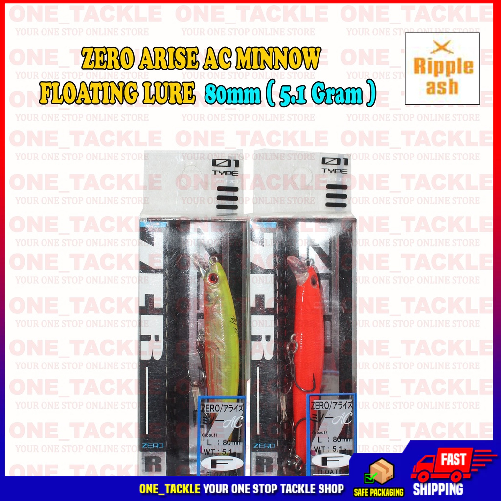 Zero Arise Lure 80mm Ripple AC Minnow | Shopee Malaysia