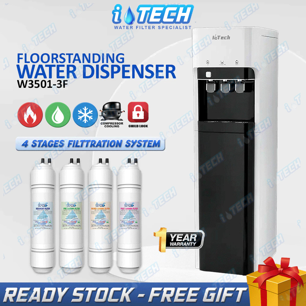 𝐈-𝐓𝐄𝐂𝐇 Hot Normal Cold Floor Standing Water Dispenser Model W3501-3F ...