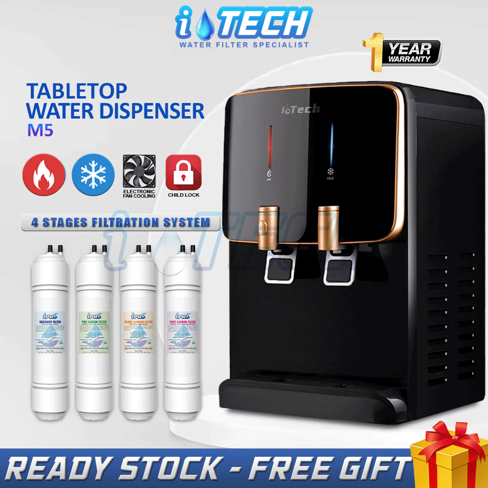 𝐈-𝐓𝐄𝐂𝐇 Hot & Normal / Cold Desktop Water Dispenser Purifier M2 / M5 - 4 ...