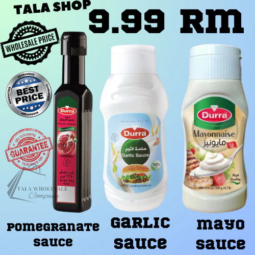 Durra Garlic Sauce 400g / Mayonnaise Sauce 300g\ pomegranate sauce 235 ...