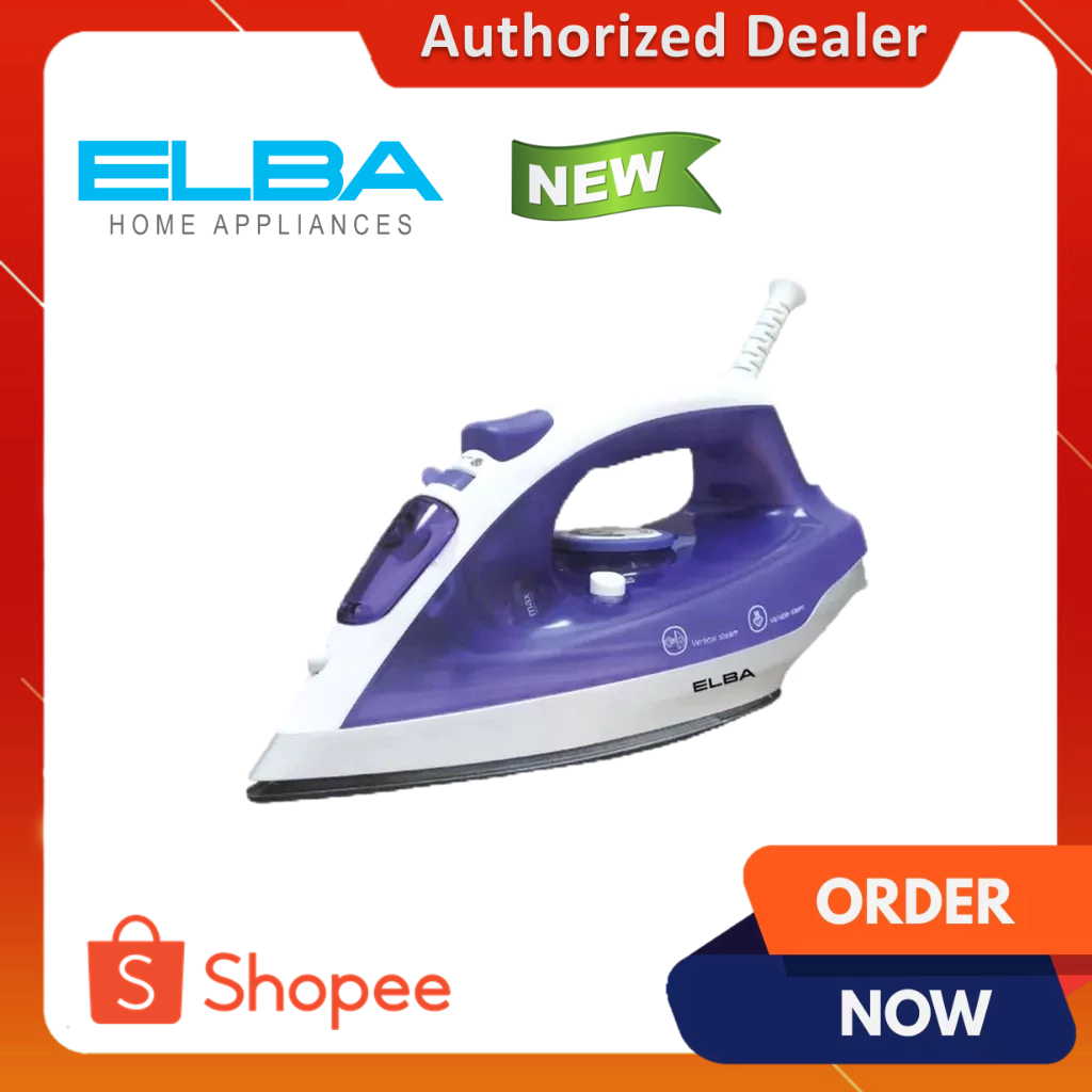 Elba Steam Iron with Non-Stick Soleplate ESI-G2021(PP) | Shopee Malaysia