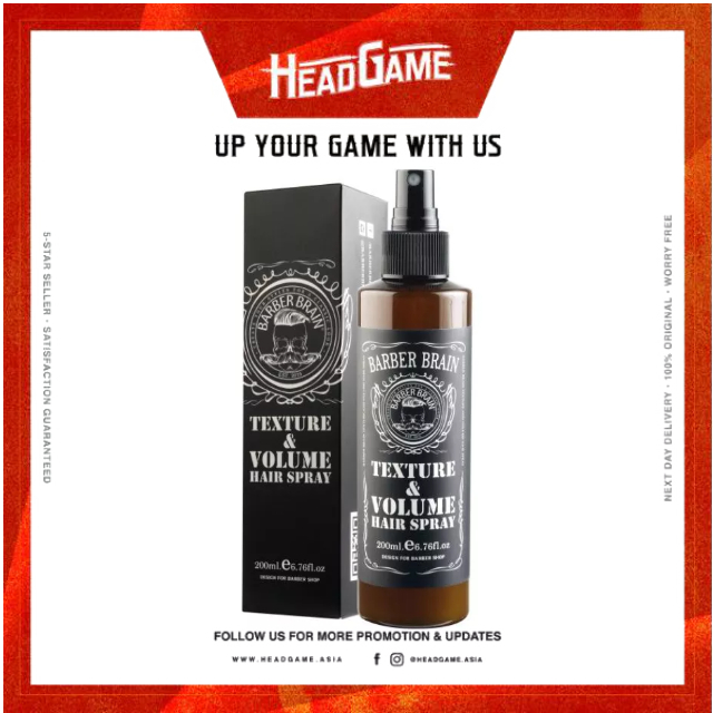 BARBER BRAIN Texture & Volume Hair Spray 200ml | Shopee Malaysia