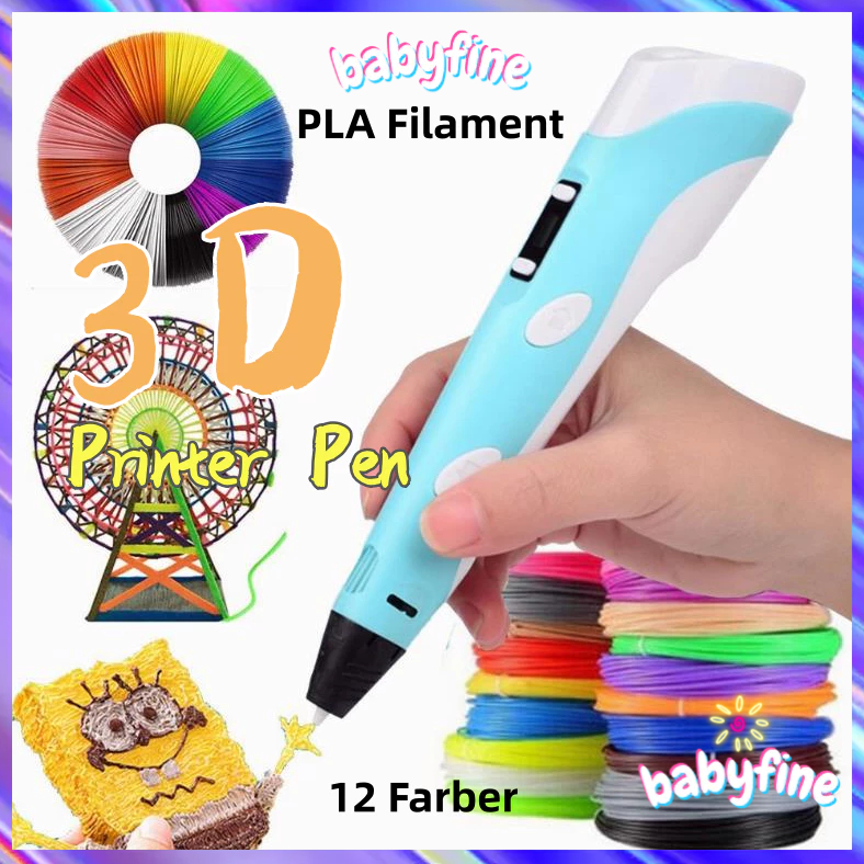 【Free 9M Filament】3D Pen PLA 3D Printing Pen Doodle Arts Craft Drawing ...