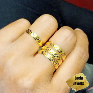 LAELA CINCIN BELAH ROTAN BAJET EMAS TULEN 916 GOLD RING | Shopee Malaysia