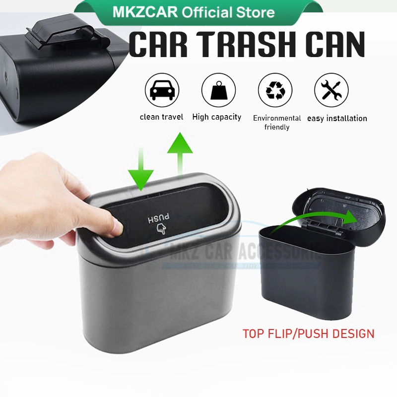 MKZCAR Car Dustbin Box Trash Bin Rubbish Box Mini Hanging Back Seat ...