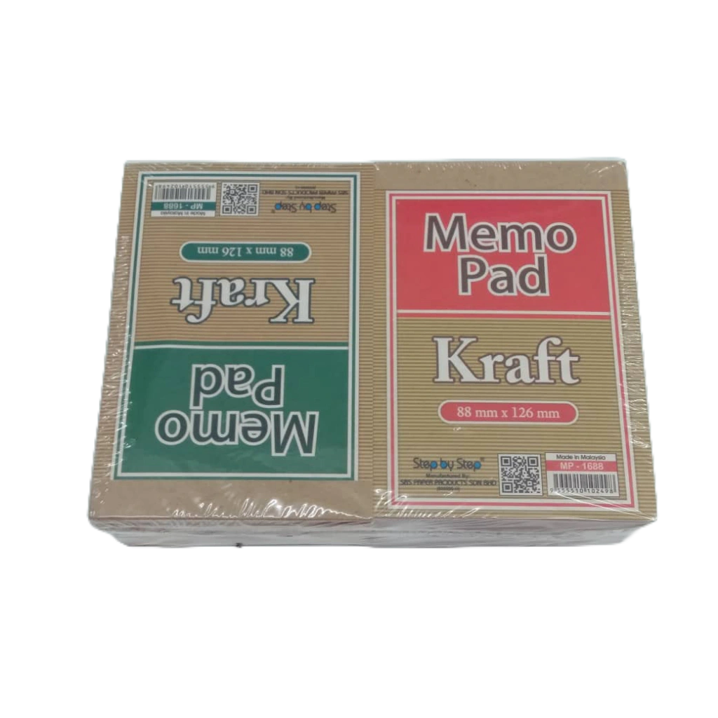 {SBS} Kraft Memo Pad - 88mm x 126mm ( 12book/pack ) | Shopee Malaysia