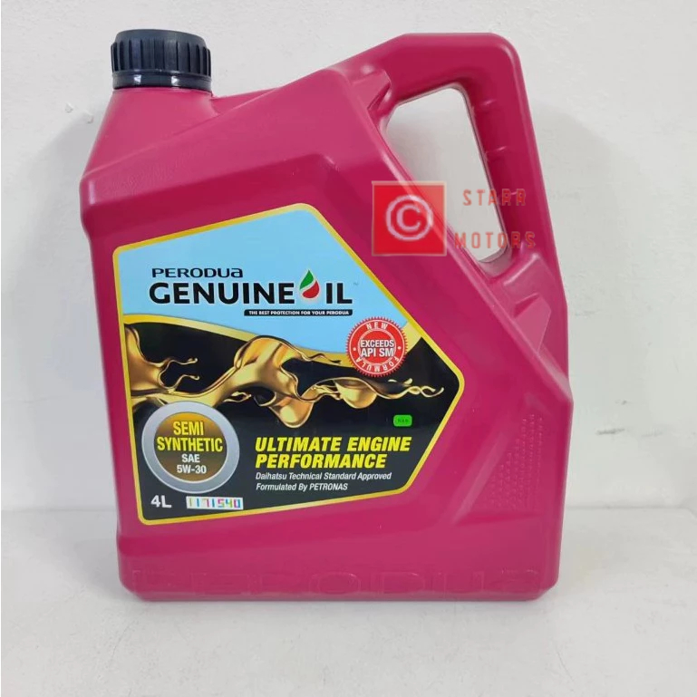 NEW PACKING PERODUA SAE 5W-30 MYVI ALZA ENGINE OIL SEMI SYNTHETIC 5W30 ...