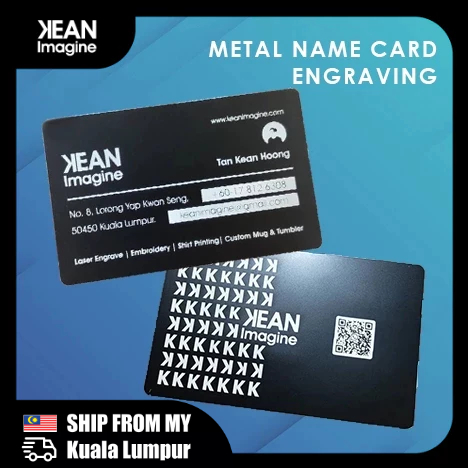 Custom Name Card Engraving on Water Proof Thin Metal Card Custom ...