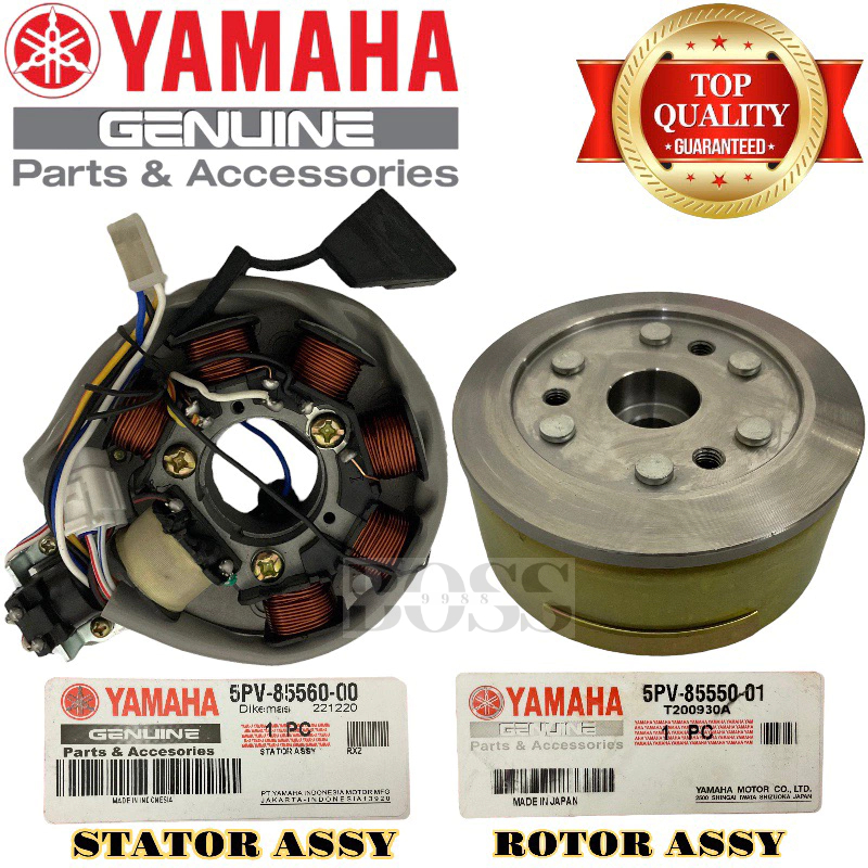 YAMAHA RXZ ROTOR ASSY STATOR ASSY SET (5PV) CATALYZER RXZ MAGNET COIL ...
