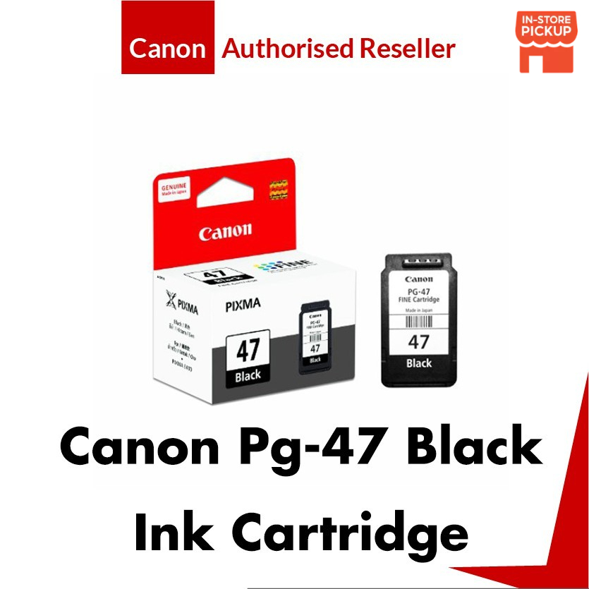 Canon PG-47 Original Ink Cartridge for E410/E470 Printer - Black ...