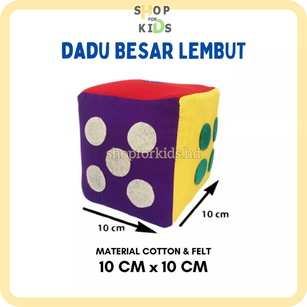 DADU BESAR LEMBUT 10cm | Dadu Kain Large Dice Soft Fabric Baby Safe ...