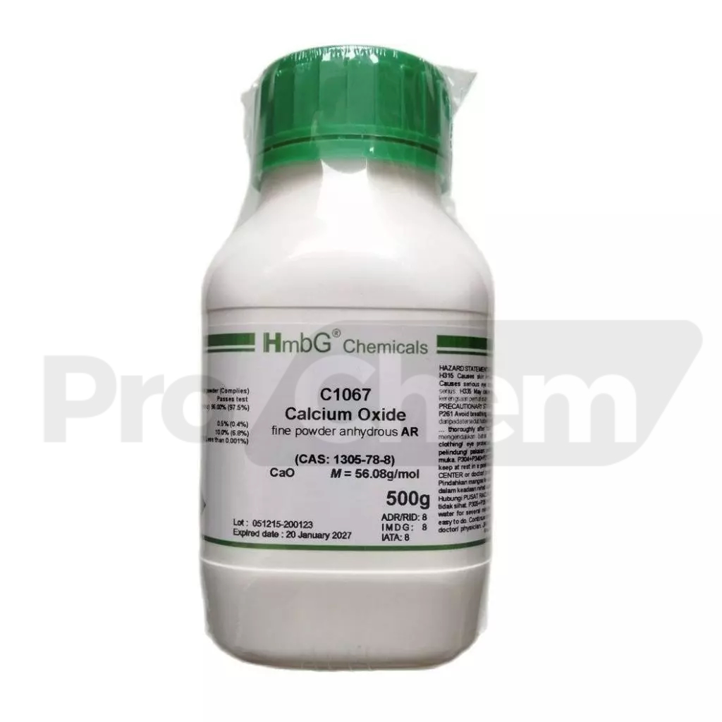 Calcium Oxide Fine Powder Anhydrous AR, HmbG 500g [CAS No. 1305-78-8 ...