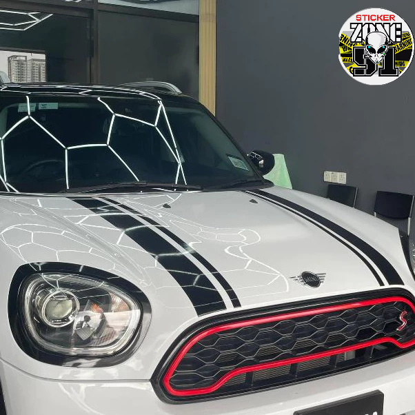 [Ready Stock] Mini Cooper S Crossover Stripe Set Front Bonet and Side ...