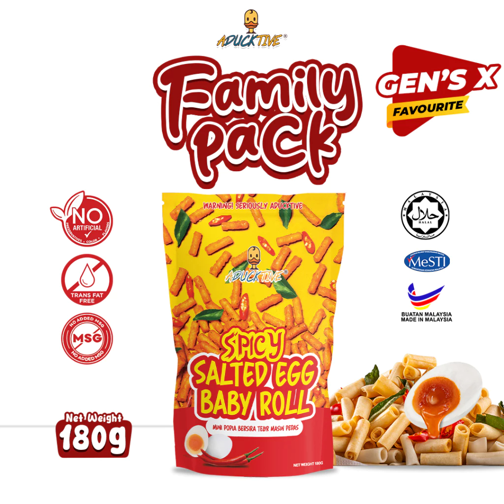 Aducktive Spicy Salted Egg Baby Roll 180G | Shopee Malaysia