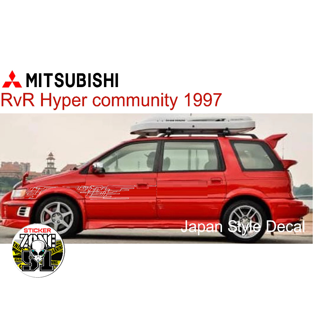 Mitsubishi Space Wagon RvR Hyper Community 1997 Side Body Sticker Japan ...