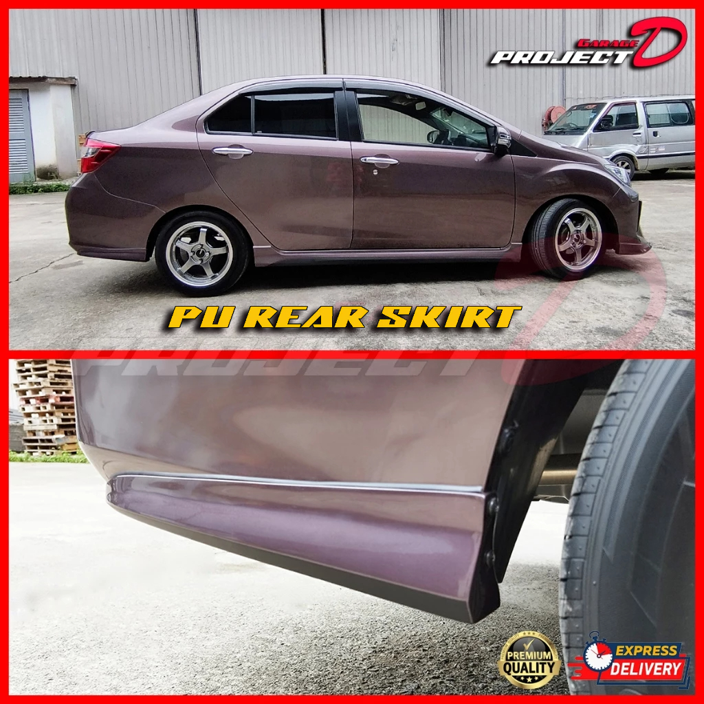 💥Ready Stock💥Perodua Bezza **2020~2024** PU Rear Lips Skirt diffuser ...