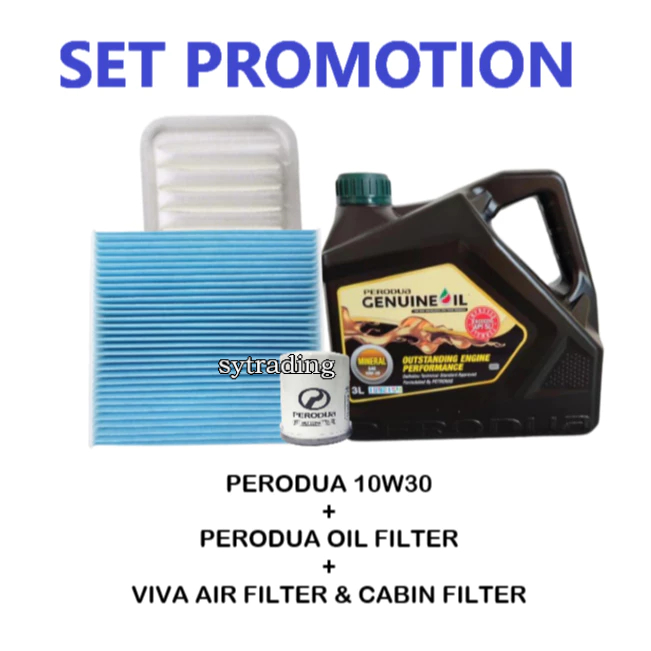 New Packing Perodua Mineral 10W30 Engine Oil 10W-30 3L+Oil Filter ...