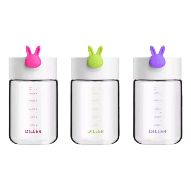 Diller MiniTu Borosilicate Glass Water Bottle MLH567 (280ml/420ml ...