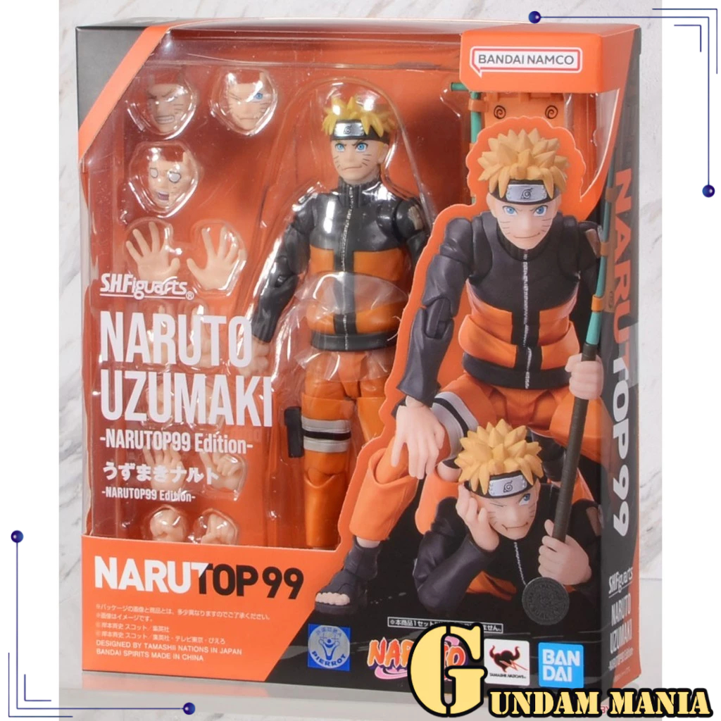 Bandai S.H.Figuarts Naruto Uzumaki -NARUTOP99 Edition- SHF | Shopee ...