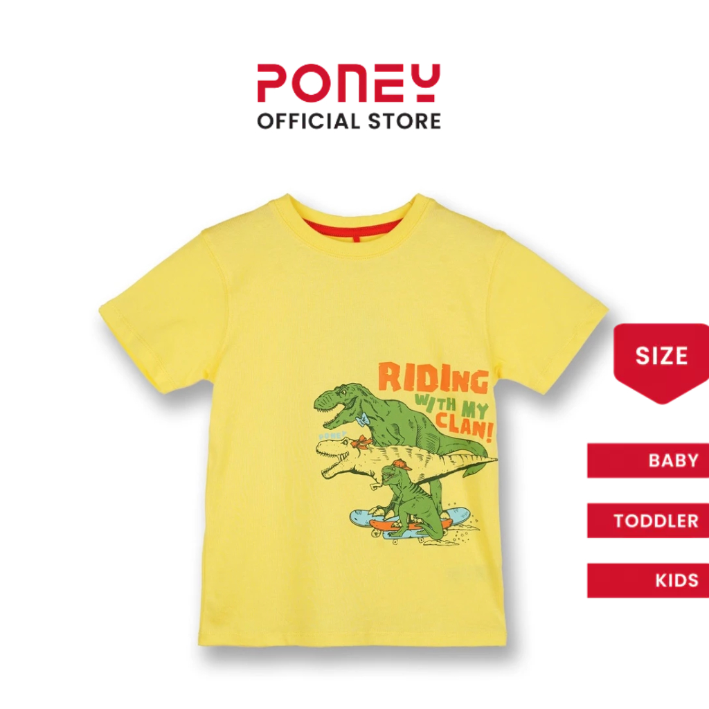Poney Boys Yellow Riding With My Clan! Short Sleeve Tee | Shopee Malaysia