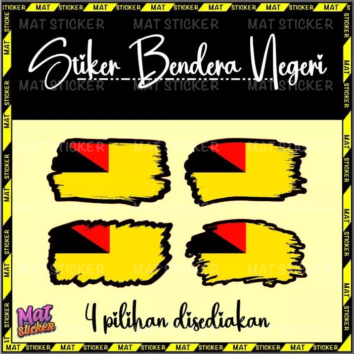 STIKER BENDERA NEGERI DI MALAYSIA - BRUSH STYLE NEGERI SEMBILAN ...