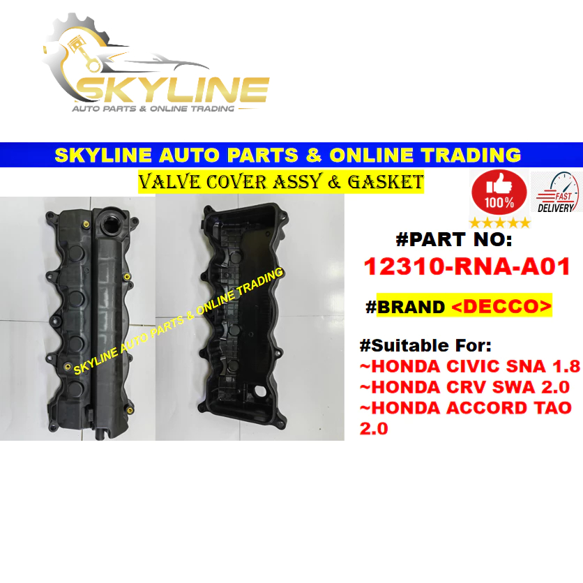 12310-RNA-A01 Valve Cover Assy Honda Civic Sna 1.8 R18A / Honda Accord ...