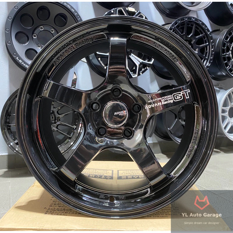 Advan GT [Gloss Black & Hyper Black] Sport Rim 17x8JJ ET40 (5x112/114.3 ...