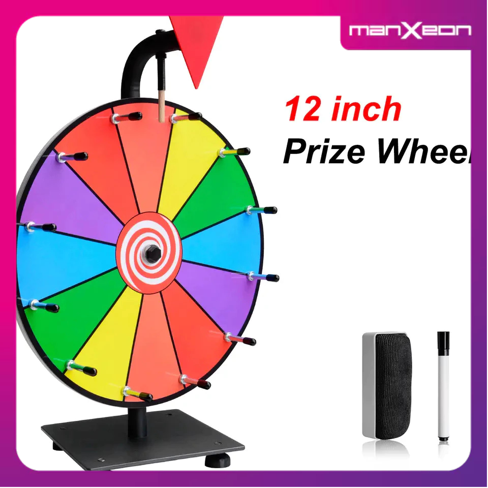 Table Top Rotary Fortune Wheel / Lucky Wheel Prize 30cm Size Draw Roda ...