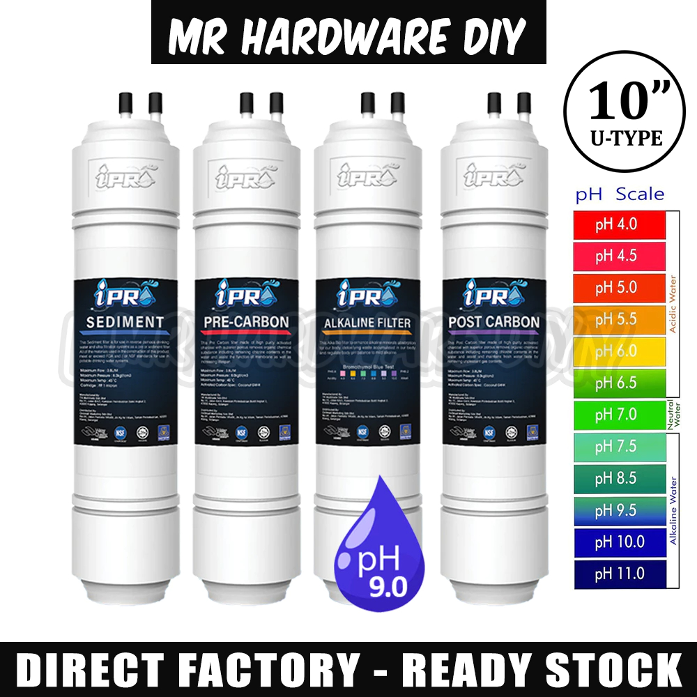 iPRO Korea Alkaline Filter Catridge Replacement Filter Bundle Set - 4 ...
