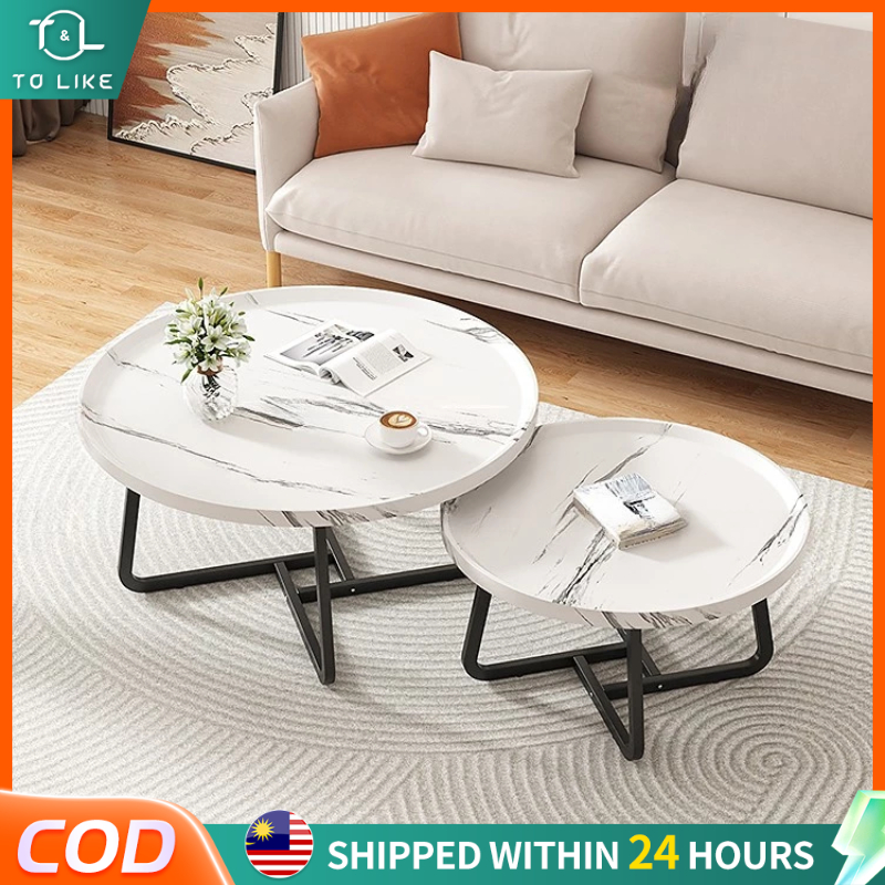 Ready Stock coffee table small round table of round simple coffee table ...