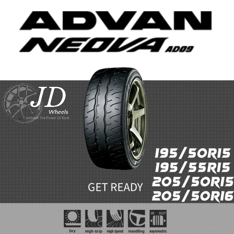 🆕Tayar Tyre Tire [Yokohama Neova AD09] 195/55r15 195/50r15 205/50r15 205/50r16 | Shopee Malaysia