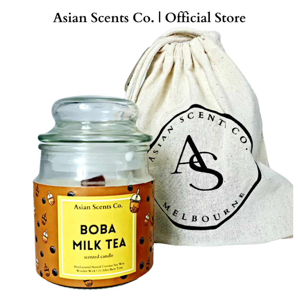 Asian Scents Co. Boba Milk Tea Travel Size Scented Candle (80g ...
