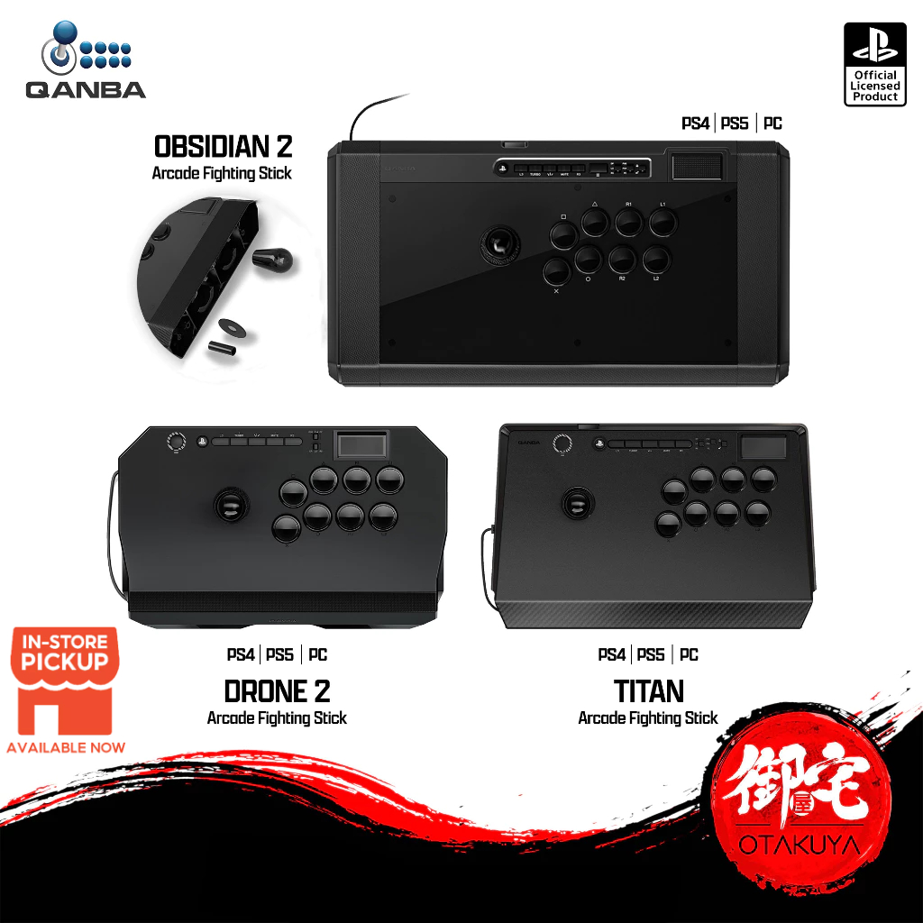 【5.5 SALE】QANBA Arcade Fighting Joystick Obsidian 2 / Drone 2 / Titan ...