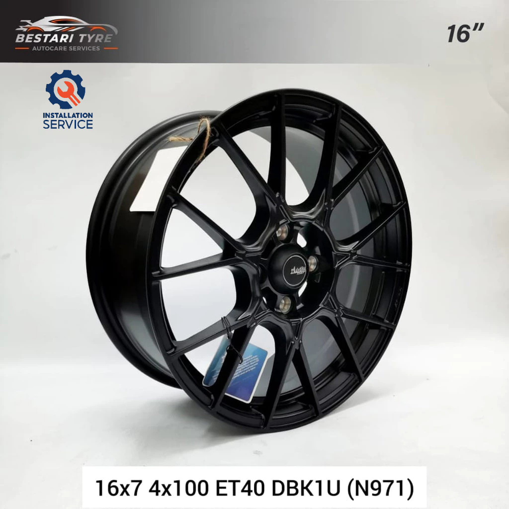 【Installation Available】N971 ADVANTI 16 INCH 16X7 4X100 ET40 DBK1U READY STOCK SPORT RIM ...