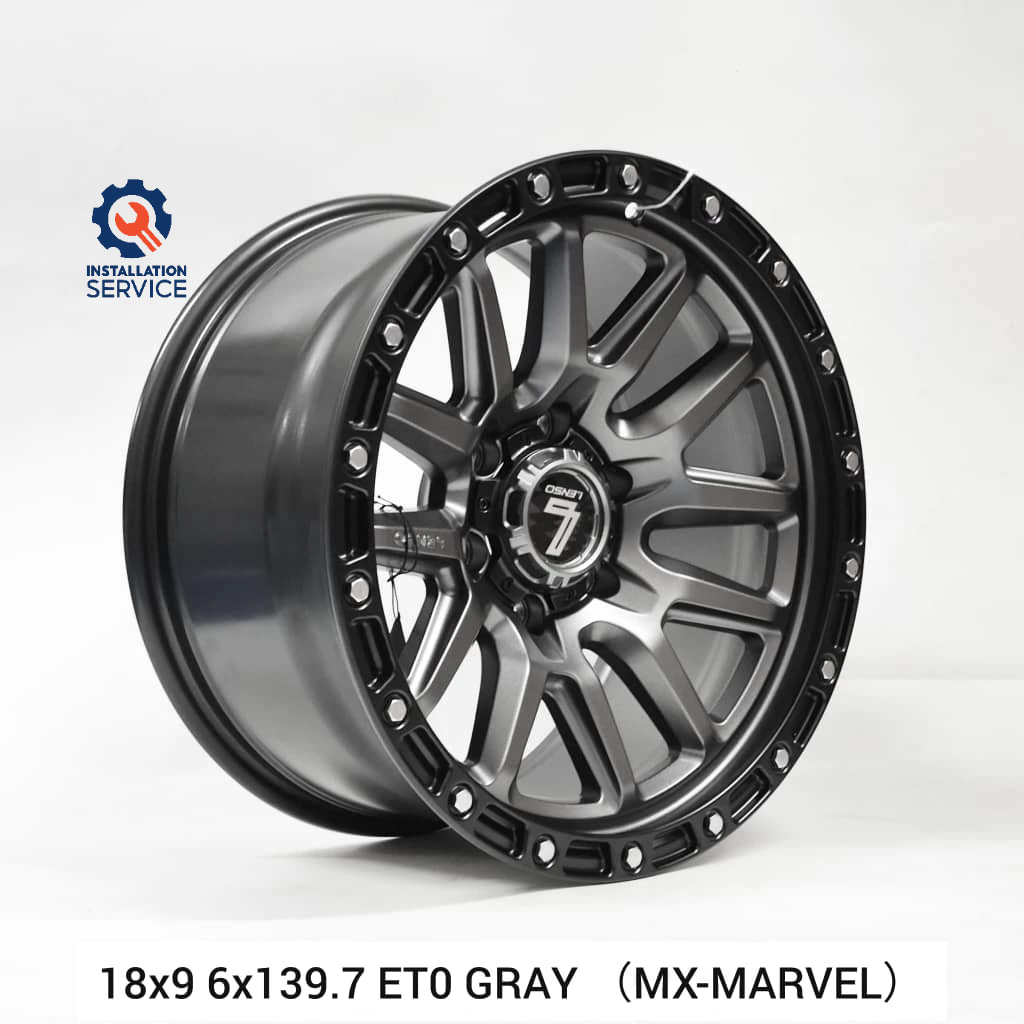【Installation Available】 Lenso MX-MARVEL 18x9 6x139.7 ET0 GRAY MADE IN THAILAND Sport rim ...