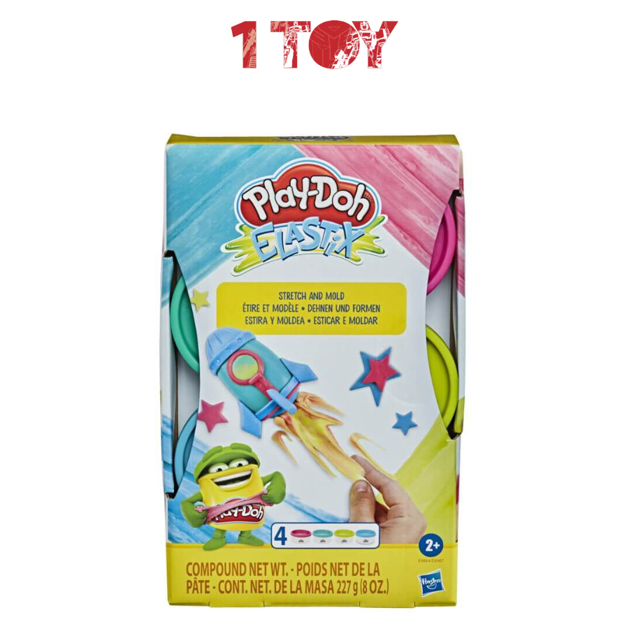 Play-Doh Elastix Stretch and Mold (pink/blue/light green/turquoise ...