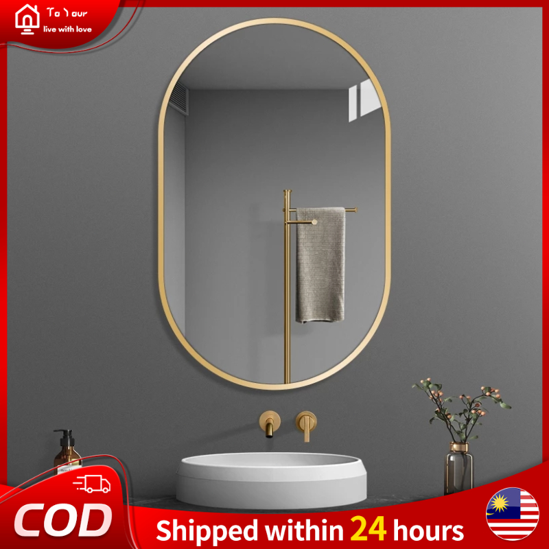 Oval Mirror Wall Mirror Vanity Mirror Bathroom Mirror Kaca Cermin ...