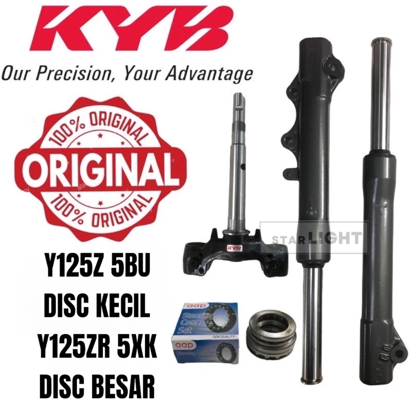 (BATANG BULAT) Y125Z 125Z Y125ZR 125ZR (5BU / 5XK) 100% ORIGINAL FRONT FORK ASSY KYB FORK T ...