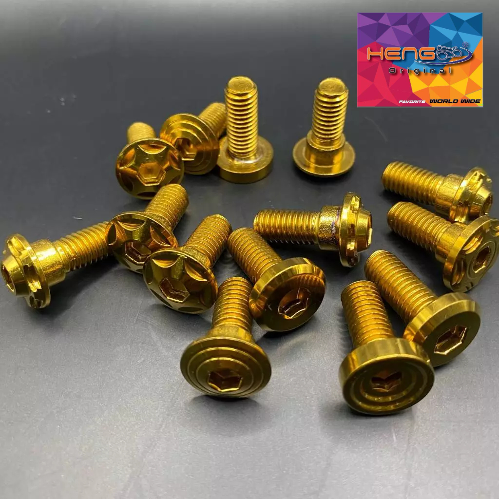 🇹🇭💥[1 BIJI] SKRU DISC COLOUR GOLD💥🇹🇭 SKRU DISC HENG THAILAND WARNA GOLD ...