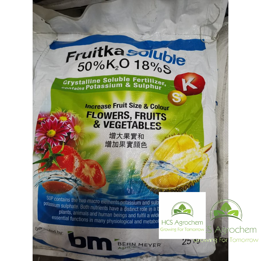 1kg) Baja Buah Behn Meyer Fruitka SOP sulphate of potash (Repack ...