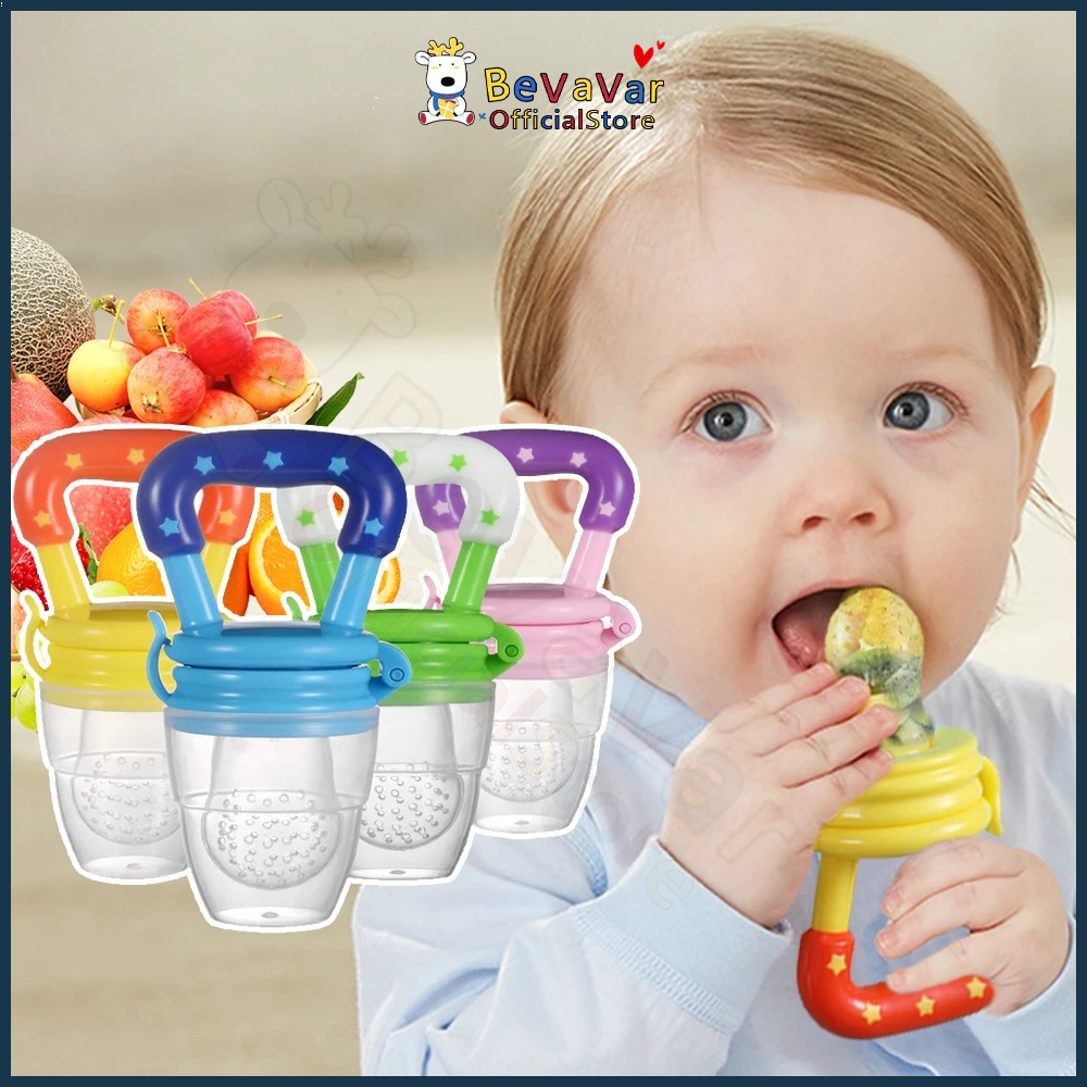 BEVAVAR Baby silicone pacifier Infant fruit vegetables feeder Baby Bite ...
