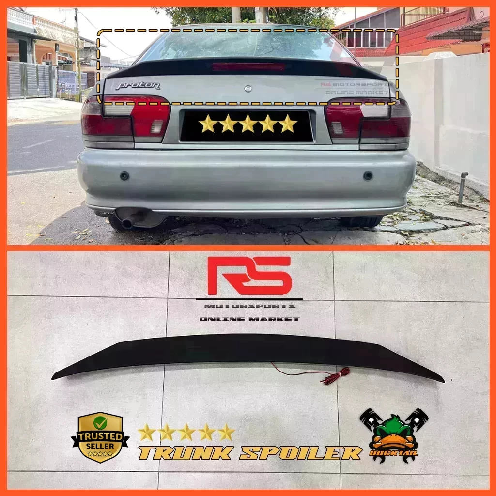 🔥READY STOCK🔥MDM Proton Wira C99 AeroBack LED Trunk Spoiler / Itik ...